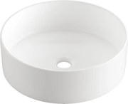 Invena Limnos, kulaté umyvadlo na desku 36x36x13 cm, bílá, INV-CE-59-001-W