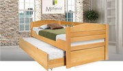 Postel z masivu K1 SOFA 90 PLNÁ PLUS buk natural s matrací ELASTIK - SET