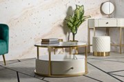 Designový konferenční stolek Pembroke 75 cm bílý