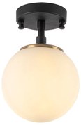 Černobílé stropní svítidlo se skleněným stínidlem ø 15 cm Atmaca – Opviq lights