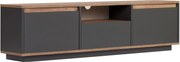 Antracitový TV stolek 160x42x30 cm Sentinel – Kalune Design