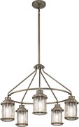 Elstead Venkovní lustr do pergoly Kichler ASHLAND 5xE27 bronz IP44