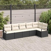 Set pohovek 6 ks Černá polyratan 3346397