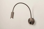 Nástěnné designové LED svítidlo s vypínačem Fibie Coffe Brown