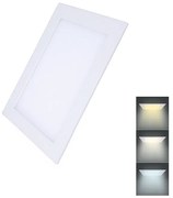 Solight LED mini panel CCT, podhledový, 12W, 900lm, 3000K, 4000K, 6000K, čtvercový