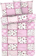 Livarno home Krepové ložní povlečení, 220 x 240 cm, 70 x 90 cm (patchwork)