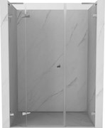 Mexen Lunar L, levé otočné sprchové dveře 130 cm, čiré sklo, chromový profil, 834SL-130-050-01-00-L