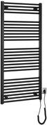 Aqualine - Topné těleso 60x132 cm, 600 W, matná černá ILE36TB