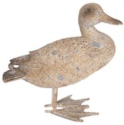 Hnědá antik dekorace kachna Duck - 22*15*21 cm