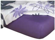 DADKA Jersey prostěradlo purpur Rozměr 90x200x20 jednolůžko