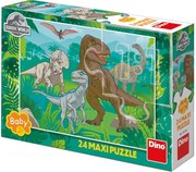 DINO Puzzle Jurský svět (Jurassic World) 66x47cm baby skládačka maxi 24 dílků dn350281