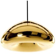 Toolight Skleněná lesklá závěsná stropní lampa APP323-1CP zlatá
