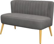 HOMCOM 2místná pohovka dvoumístný loveseat se vzhledem lnu, dvojsedák, dřevěné nohy, do 150 kg, tmavě šedá, 117 x 56,5 x 77 cm