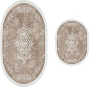 Taupe koupelnové předložky v sadě 2 ks 60x100 cm – Foutastic