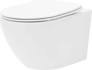 Rea CARLO mini - rimless závěsná WC mísa 49x37 s pomalu-padajícím sedátkem, bílá, REA-C2760