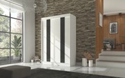 ADRK Furniture Posuvná skříň s lacobelem KAREN 150 SW-KAR-W+BL-150+A275