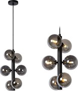 Toolight Toolight, závěsné svítidlo Modern 6xG9 APP1163-6CP, černá matná, OSW-04692