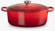 Le Creuset Signature - Pekáč oválný s poklicí, objem 6,3 l, cerise 21178310602430