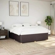 Rám postele bez matrace tmavě hnědý 180 x 200 cm textil 3284959
