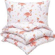 4Home Dětské bavlněné povlečení Flamingo, 140 x 200 cm, 70 x 90 cm