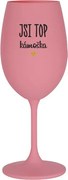 JSI TOP KÁMOŠKA - růžová sklenice na víno 350 ml