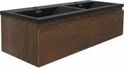 Koupelnová skříňka s umyvadlem SAT B-Way 119x30x45 cm ořech mat BWAY120NUTU4BKM