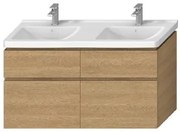 Jika Cubito Pure - Skříňka pod dvojumyvadlo 128x68 cm, dub H40J4274025191