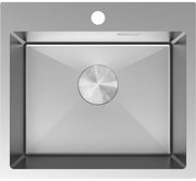 Mexen Solix nerezový dřez 1-komorový 500 x 450 mm, inox - 6402501000-01