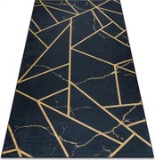 ANDRE mycí kobereček 1222 Mramor, geometrický protiskluz - černo