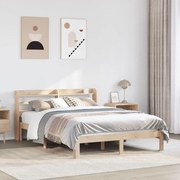 Rám postele s čelem 150 x 200 cm masivní borovice 3306790
