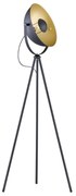 Tmavě šedá kovová stojací lampa Trio Chewy, výška 160 cm