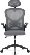 Ergonomická kancelářská židle ALEXANDRE - šedá síťovina