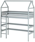 Legno Dětská patrová postel Gisela šedá Rozměr (cm): 90x200
