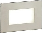 FAN INC-BOLT-503HP Zápustné venkovní svítidlo LED Bolt, bílá/nikl/polykarbonát, 3 W, 200 lm, 4000 K, IP65, včetně nouzové baterie 3 h, 10,7 x 3,25 - FANEUROPE