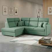Sedací souprava SLIM XL | 180x238 cm | levá | rozkládací + úložný prostor | letto 75 mintová EASY CLEAN
