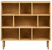 Knihovna v dekoru dubu v přírodní barvě 112x104,5x30 cm Oshawa – House Nordic