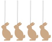 Velikonoční dekorace Deco Hare Cafe Au Lait - 4 ks COOEE Design