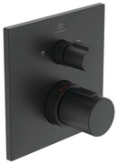 Ideal Standard CeraTherm - Termostatická baterie C100 pro 2 spotřebiče pod omítku, černá A7523XG