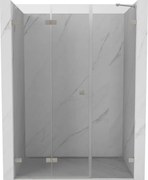 Mexen Lunar-F, levé sklápěcí sprchové dveře 145 cm, 8mm čiré sklo, ocelový profil, 836S-145-050-97-00-L