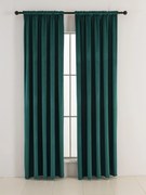MK Lůžkoviny Sametové zatemňovací závěsy Cesar petrolejové - 140 x 160 cm (2ks) - řasící stuha
