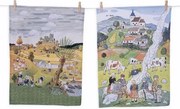 Bavlněné utěrky Matějovský LADA Dětské hry v létě a na podzim 50 x 64 cm 2 ks