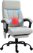Vinsetto kancelářská židle s masážní funkcí, ergonomická kancelářská židle s polohovací funkcí, vyhřívání bederní části, výškově nastavitelná počítačo