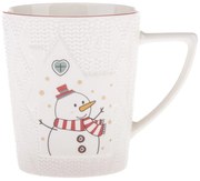 Bílý porcelánový hrnek s vánočním motivem 380 ml Snowman – Dakls