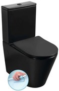 Sapho Paco - WC kombi, vario odpad, Rimless, černá PC1012WRB