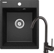 Deante Granite sink with tap, 1-bowl
