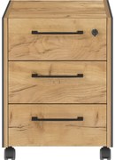 Skříňka v dekoru dubu v antracitovo-přírodní barvě 42x54x49 cm Podium – Germania