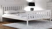 Dřevěná postel Alion 90x200 + rošt ZDARMA (Barva dřeva: Šedá)
