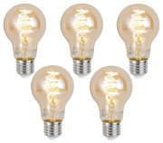 Sada 5 chytrých stmívatelných LED žárovek E27 A60 Amber 4,9W 320 lm 2500K Zigbee