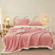 Hřejivá beránková deka Homa REDDEA PINK