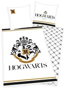 Herding Povlečení Harry Potter Hogwarts se zlatým potiskem 140x200/70x90cm